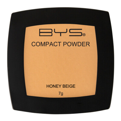 BYS 7g Compact Powder Honey Beige Women Face Makeup Light Coverage ...
