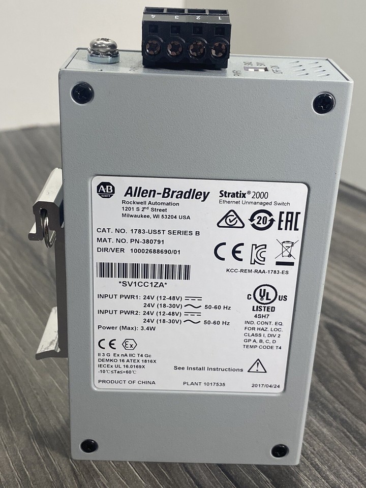 Allen Bradley 1783-US5T Series A Stratix 2000 Ethernet Switch 5-Port ...