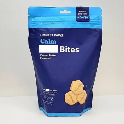 Honest Paws Calm 5mg Bites w/ Organic Peanut Butter, 30 Treats, for Dog ...