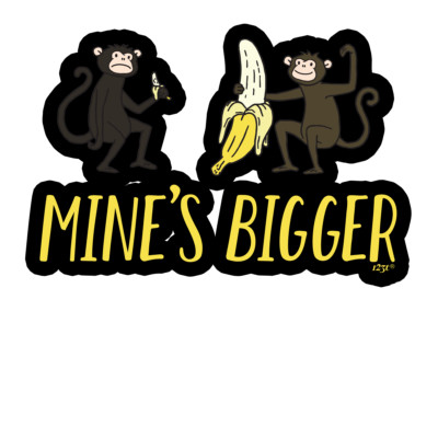 2 x Car Stickers - mines bigger Decal Window Bumper Bike Truck Laptop ...