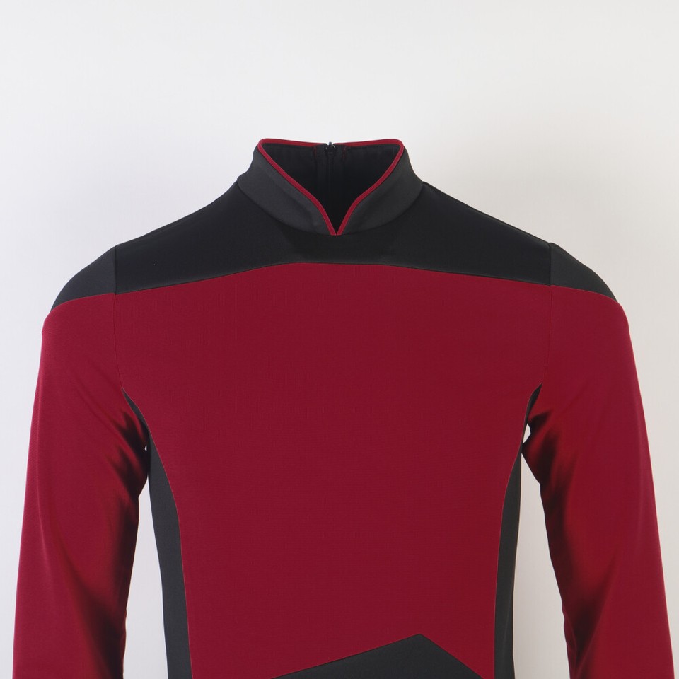 The Next Generation Picard Red Uniforms TNG Data Gold Blue Top Shirts ...