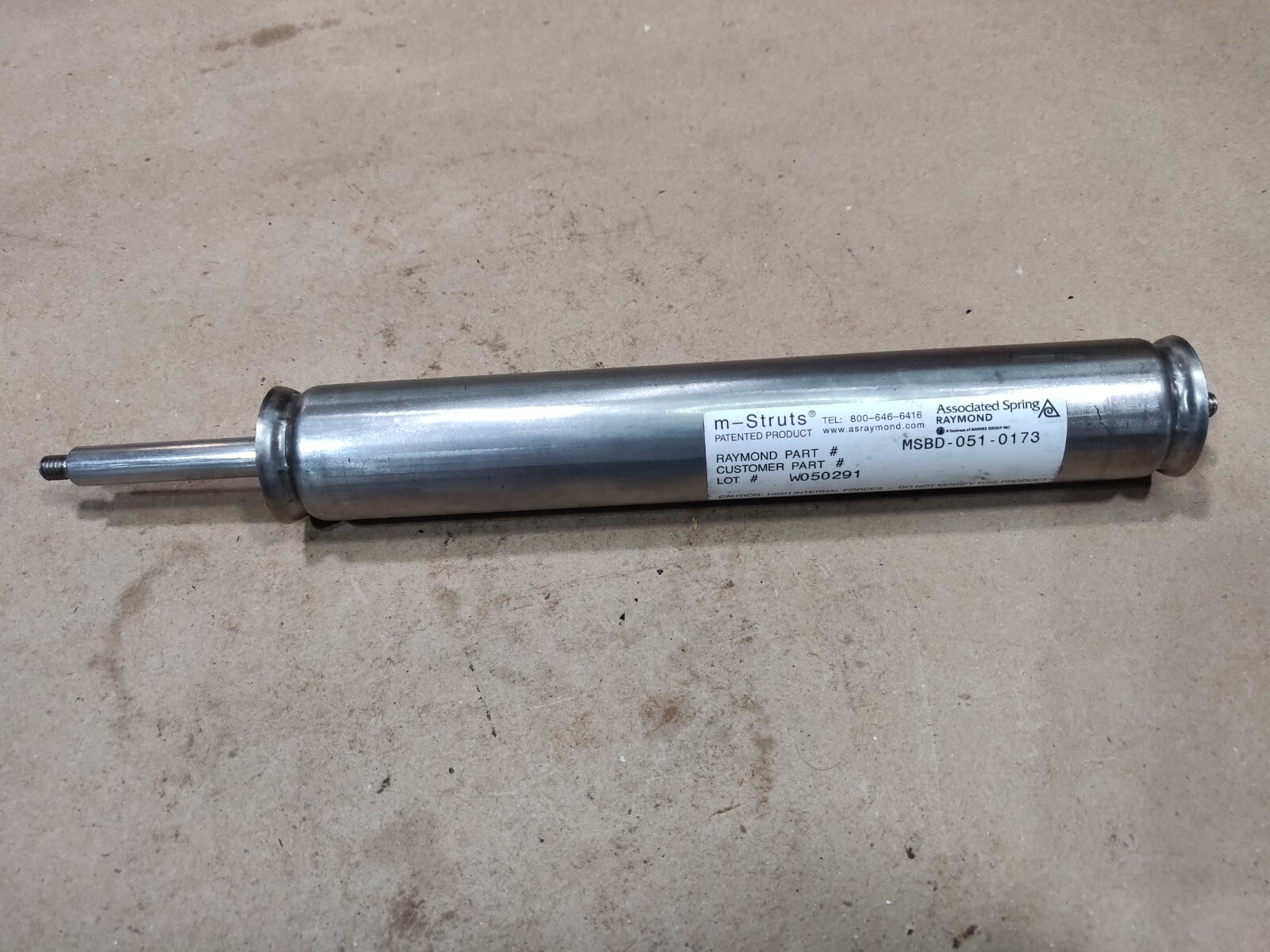 Raymond m-Strut, MCBD-051-0173 Self Centering Mechanical Struts, Free ...