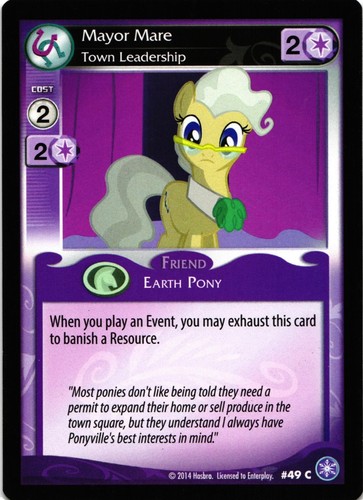 My Little Pony CCG Mayor Mare Town Leadership Common Card | eBay