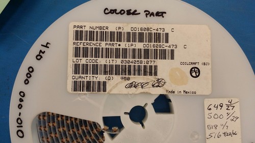 (10 PCS) D01608C-473 COILCRAFT 1 ELEMENT, 47uH, GENERAL PURPOSE ...