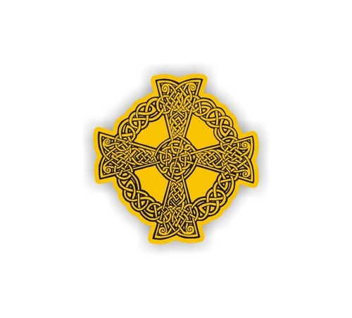 Cornish Yellow Celtic Cross Sticker Decal 95mm x 95mm Stickers Car Van ...