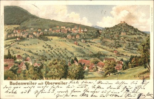 30725874 Badenweiler Badenweiler Oberweiler Kuenstler Fr. Keck x ...