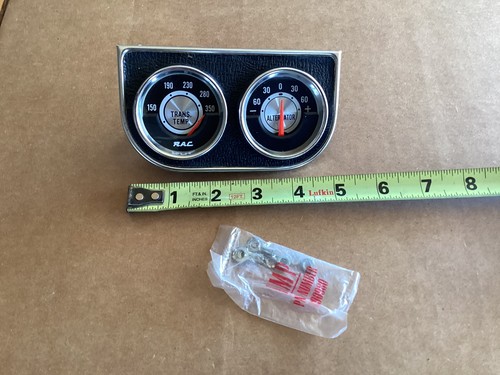 Vintage Gauges Dash Pod Chevy Ford Mopar Trans Temp & Altenator Rat Rod ...