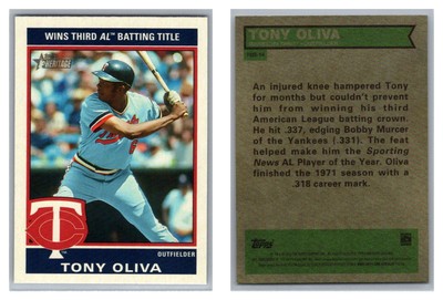 Tony Oliva 2025 Topps Heritage High Number 1976 Retirees Minnesota ...