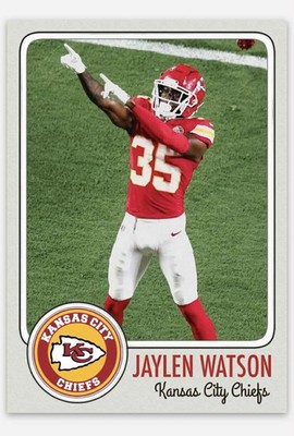 Jaylen Watson Novelty Football Card! Kansas City Chiefs | eBay