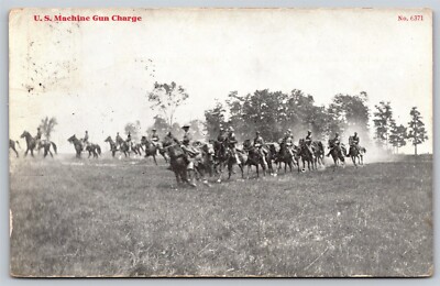 Postcard US Machine Gun Charge WW1 No 6371 O72 | eBay