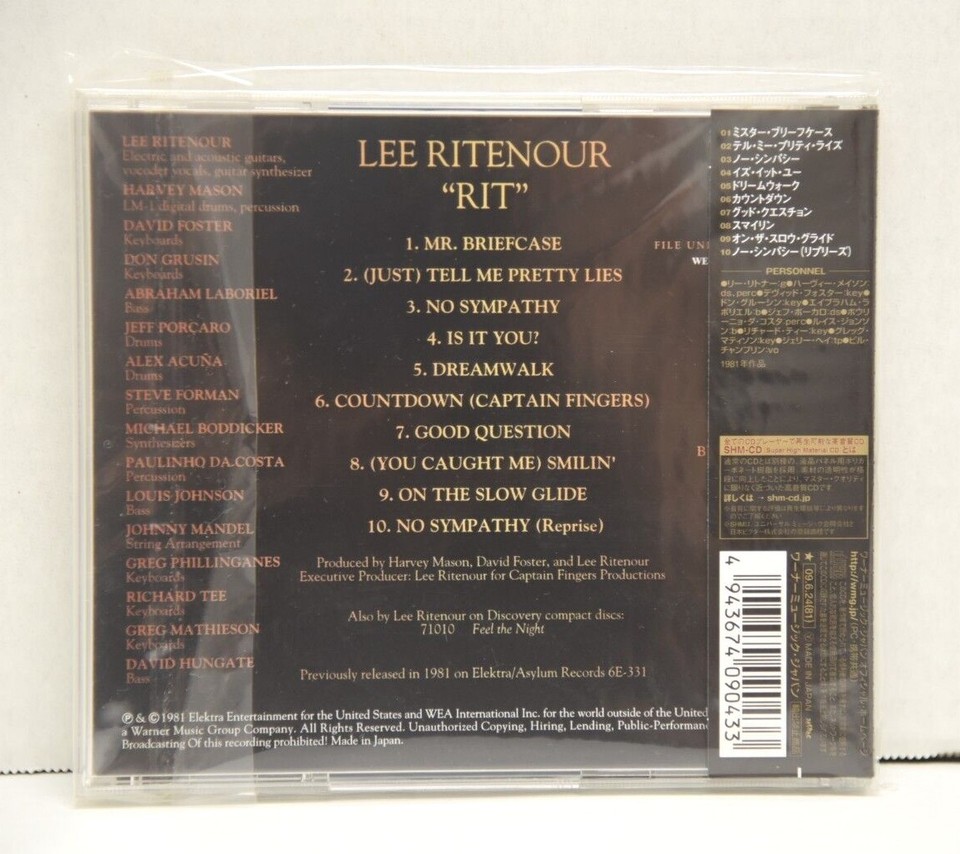 LEE RITENOUR - "RIT" - SHM-CD - 24BIT - Limited Edition - JAPAN - MINT ...