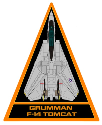 GRUMMAN TOMCAT F14 COAT OF ARMS BADGE SQUADRON 12cm AIRCRAFT STICKER ...