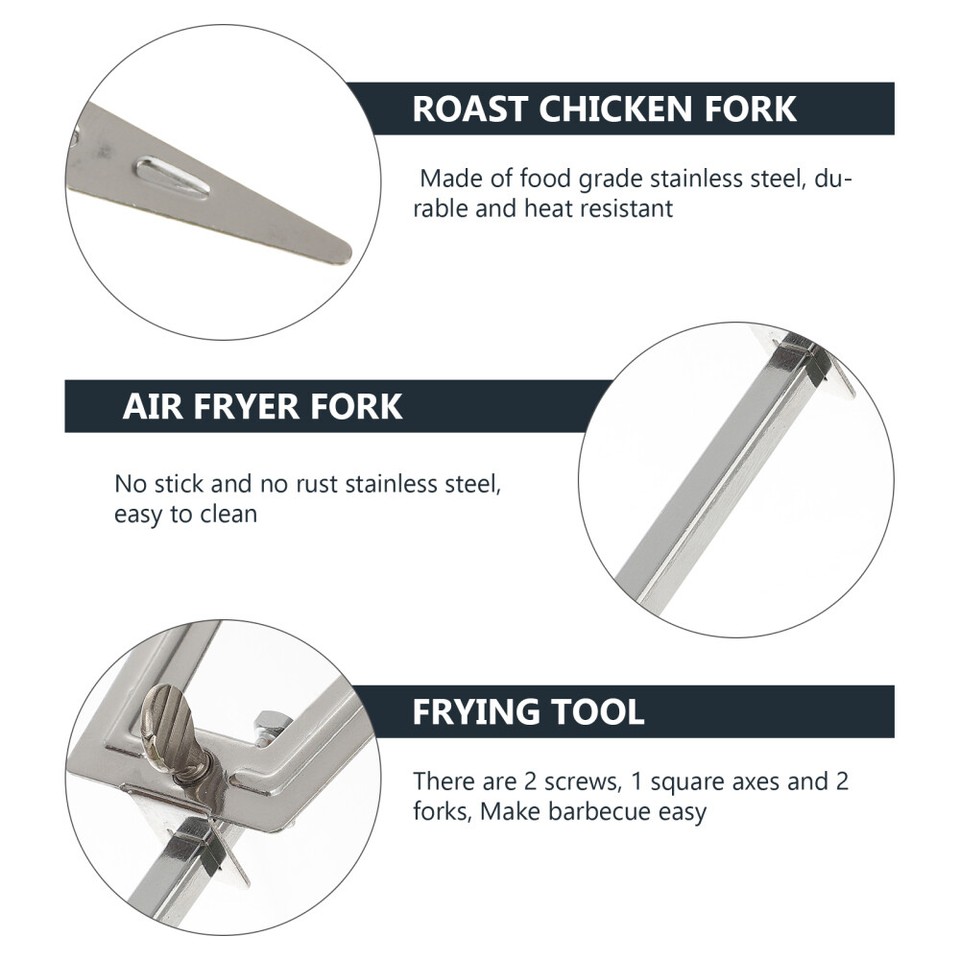 Spit Rotating Rotisserie Chicken Roast Air Fryer Parts Barbecue Tool | eBay
