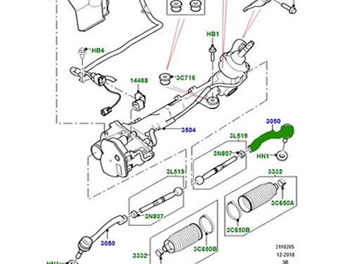 LAND ROVER BALL JOINT OUTER TIE ROD END RANGE ROVER VELAR NEW LR111480 ...