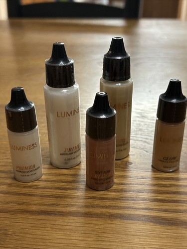 New Sealed Luminess Airbrush Lot. (5) - Primer, Eraser, Glow, Blush ...