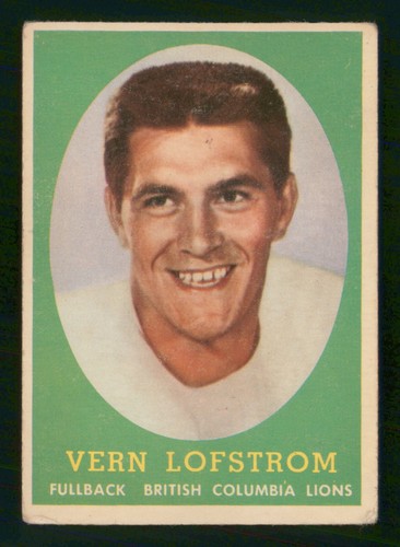 VERN LOFSTROM 1958 TOPPS CFL 58 NO 70 VGEX+ 20975 | eBay