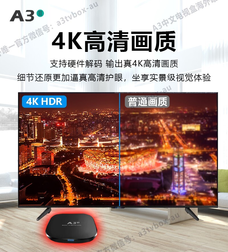 2025 Newest A3-Ⅱ Android 9.0 HTV TV BOX 8K H.265 Dual 2.4G/5.8G WIFI ...