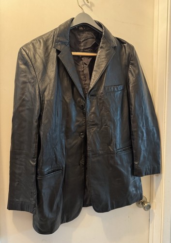 VTG J. Ferrar Genuine Leather M 3 Button Jacket Softskin w/Lining ...