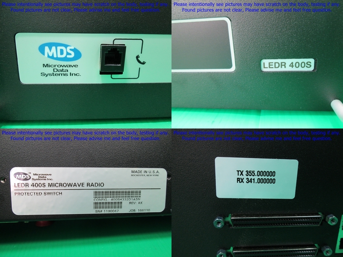 GE MDS LEDR 400S, Microwave System, Protected switch as photos, sn:4954 ...