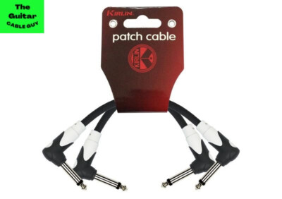 Kirlin 2 PACK 6" Pedal/Patch Cable 1/4" Right Angle Ends FREE SHIPPING | eBay