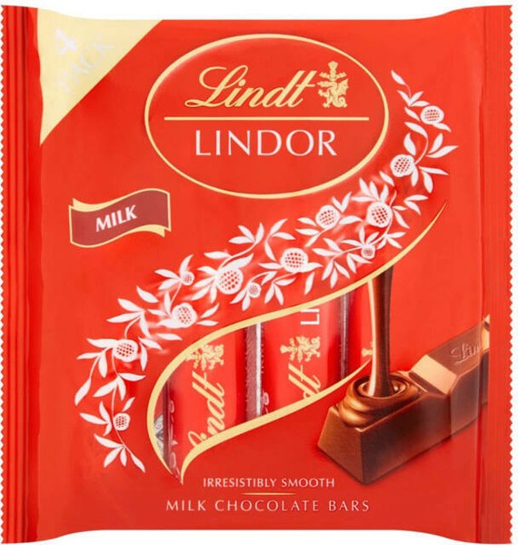 Lindt Lindor Milk Chocolate Multipack 4 X 25g for sale online | eBay