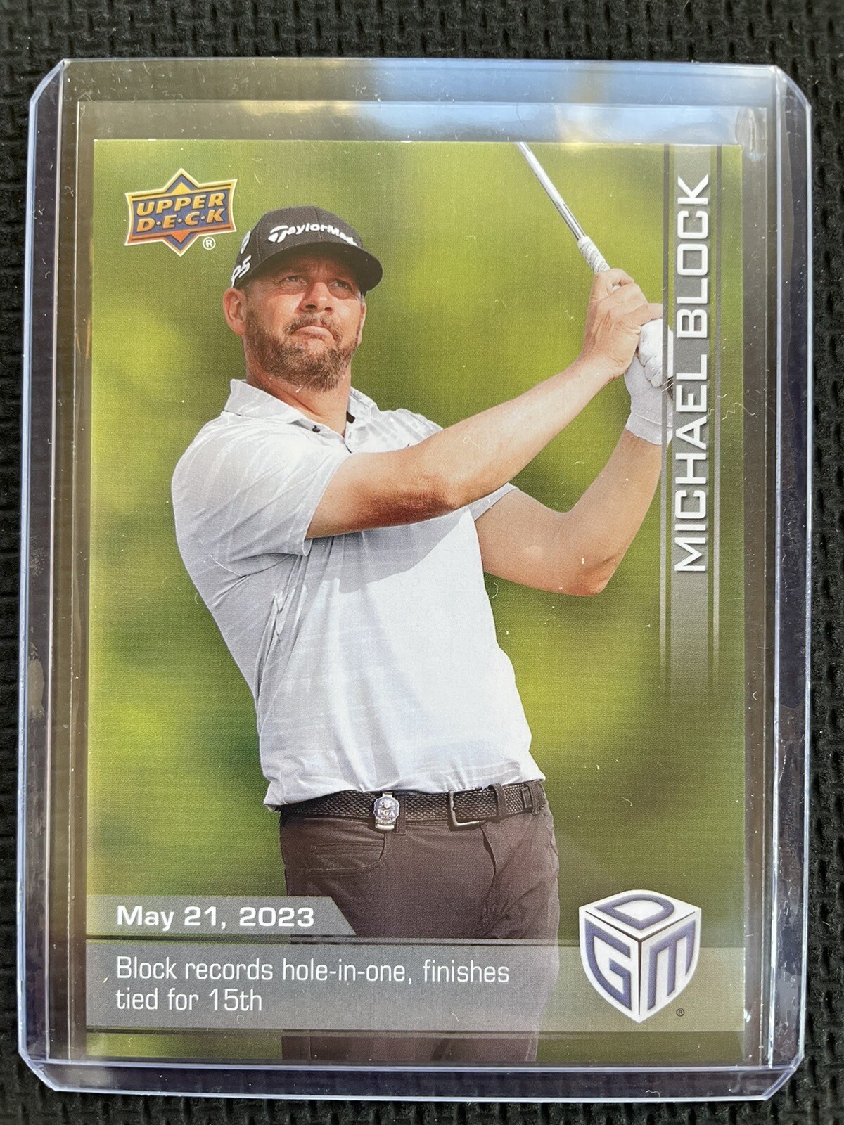 2023 Upper Deck Game Dated Moments Michael Block PGA CHAMPIONSHIP HOLE ...
