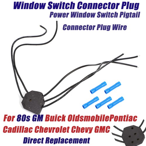 For 80s GM C10 Window Power Switch Pigtail Connector Plug Wire Monte ...