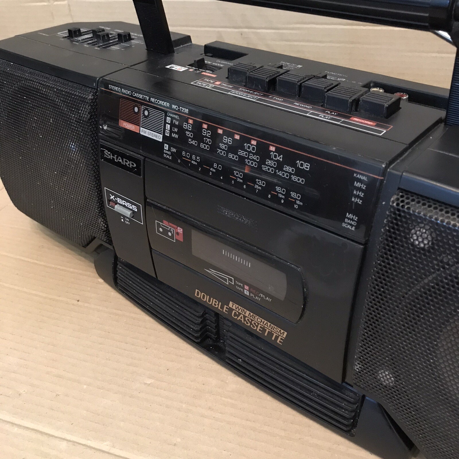 Sharp WQ-T238 E Boombox Stereo - Twin Cassette, AM/MW/LW/SW - Spares ...