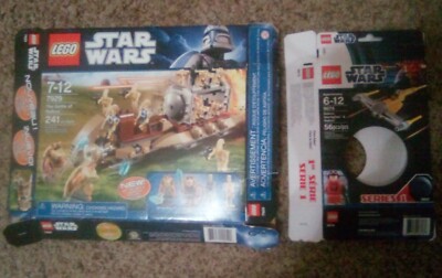 EMPTY BOX ONLY-LEGO 7929: THE BATTLE OF NABOO & 9674: NABOO STARFIGHTER ...