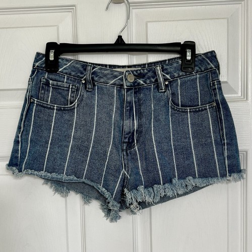 PacSun L.A. Womens Window Pane High Rise Distressed Festival Shorts ...