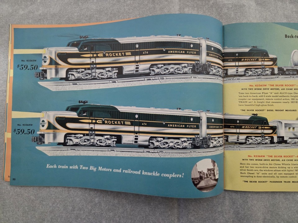ORIGINAL 1953 AMERICAN FLYER TRAINS FULL COLOR CATALOG IN NICE ...