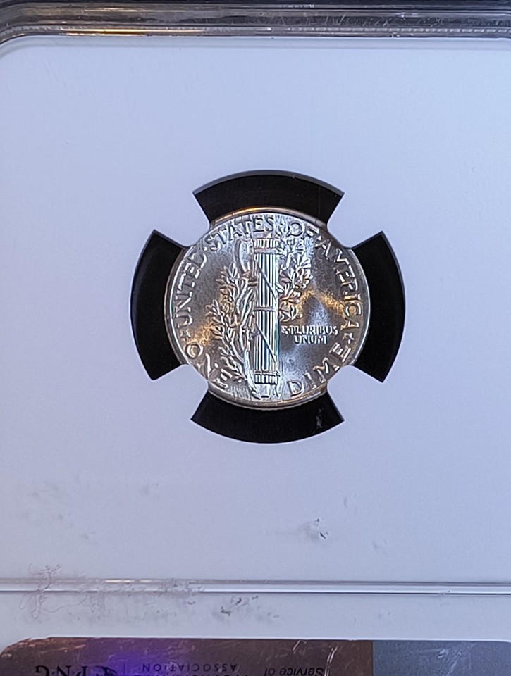 1937 Mercury Silver Dime 10c NGC MS66 FB Full Bands Chipped Slab | eBay