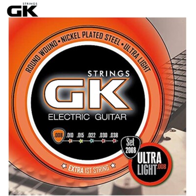 GK 2008 Ultra Light Nickel Plated Steel Electric Guitar Strings 8-38 | eBay