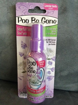 POO BE GONE LAVENDER VANILLA BATHROOM TOILET BOWL SPRAY 1.85 FL OZ ...