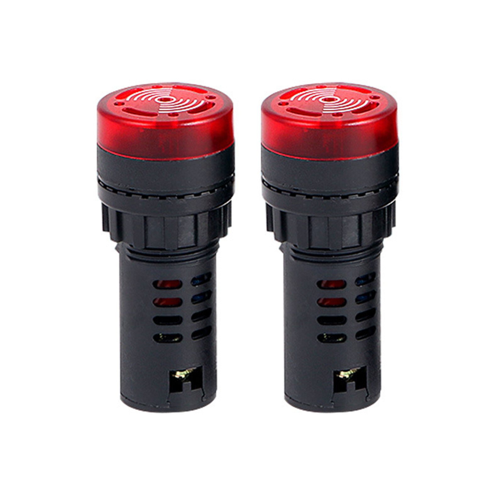 2Pcs Level 3 12V Red LED Buzzer Alarm Signal Indicator Flash Light ...