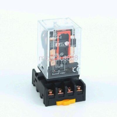 1Pcs MK2P-I DC 12V Coil 8 Pins Power Relay With PF083A Socket Base | eBay