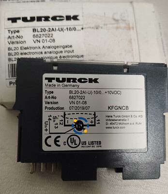 New TURCK BL20-2AI-U(-10/0...+10VDC) 6827022 Bus Module | eBay