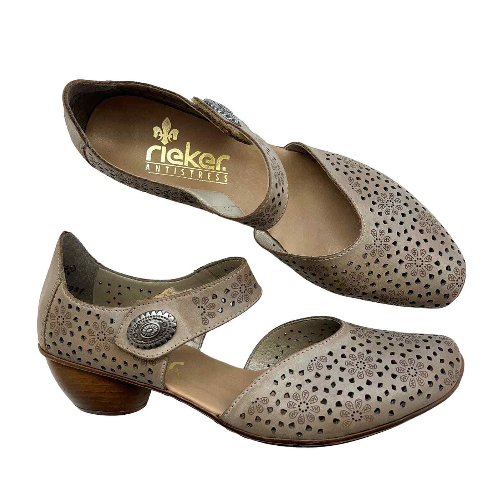 Rieker Antistress Mirjam Mary Jane Sandals Shoes Crea… - Gem