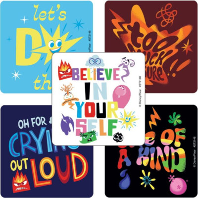 25 Inside Out 2 Expressions Stickers, 2.5" x 2.5" each, Party Favors | eBay
