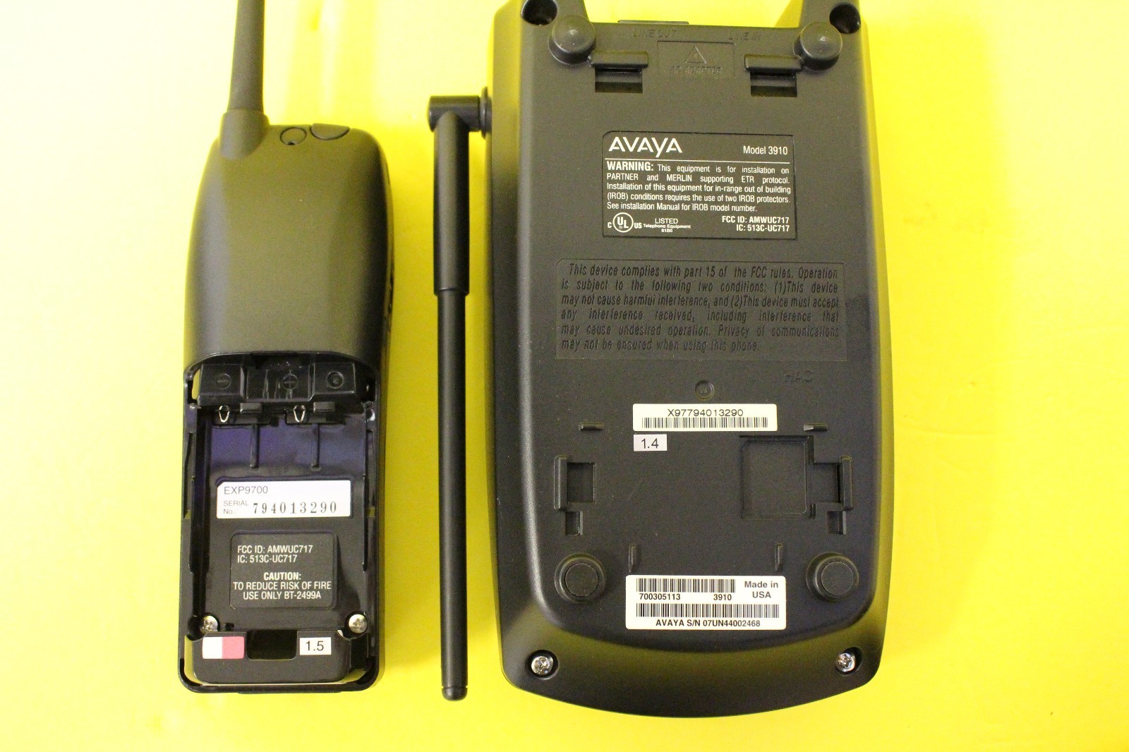 Avaya 3910 Wireless Digital Telephone w/ Base Unit - (700305113)/QUICK ...