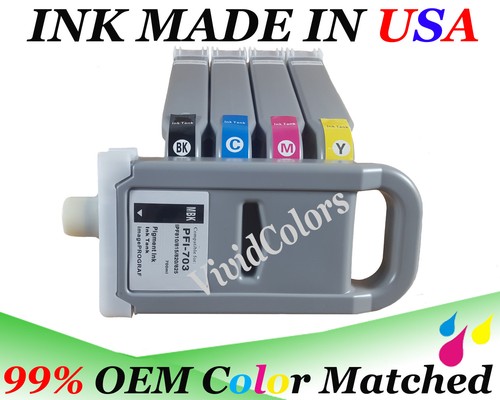 5 new Compatible Cartridge canon PFI-703 iPF810 815 820 825 700ml mfp ...