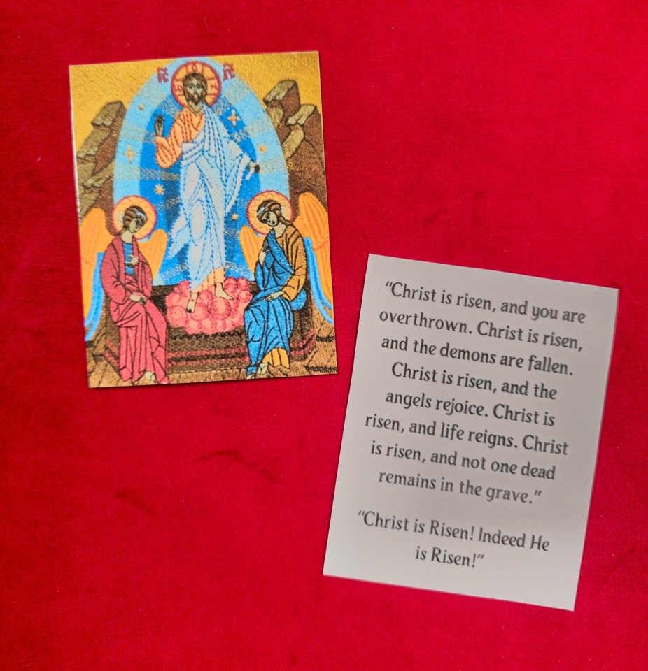 Resurrection of Jesus Christ Laminated Orthodox Prayer Card Set - 10 ...