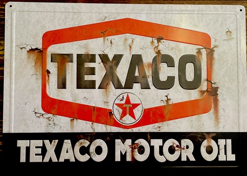 Texaco Heritage Vintage Look Metal Sign White | eBay