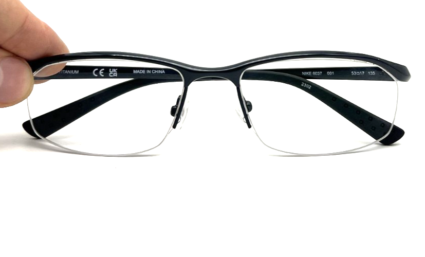 NEW NIKE 6037 001 MATTE BLACK AUTHENTIC EYEGLASSES 53-17-135 | eBay