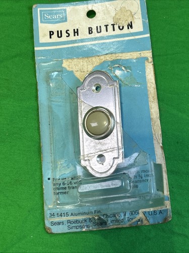 Mid-Century Sears Aluminum Flush Mount Door Bell Button 6-16 Volt | eBay