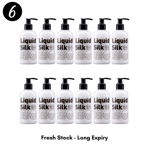 Liquid Silk Water-Based Personal Lubricant – 6 x 250ml Bottles with ...