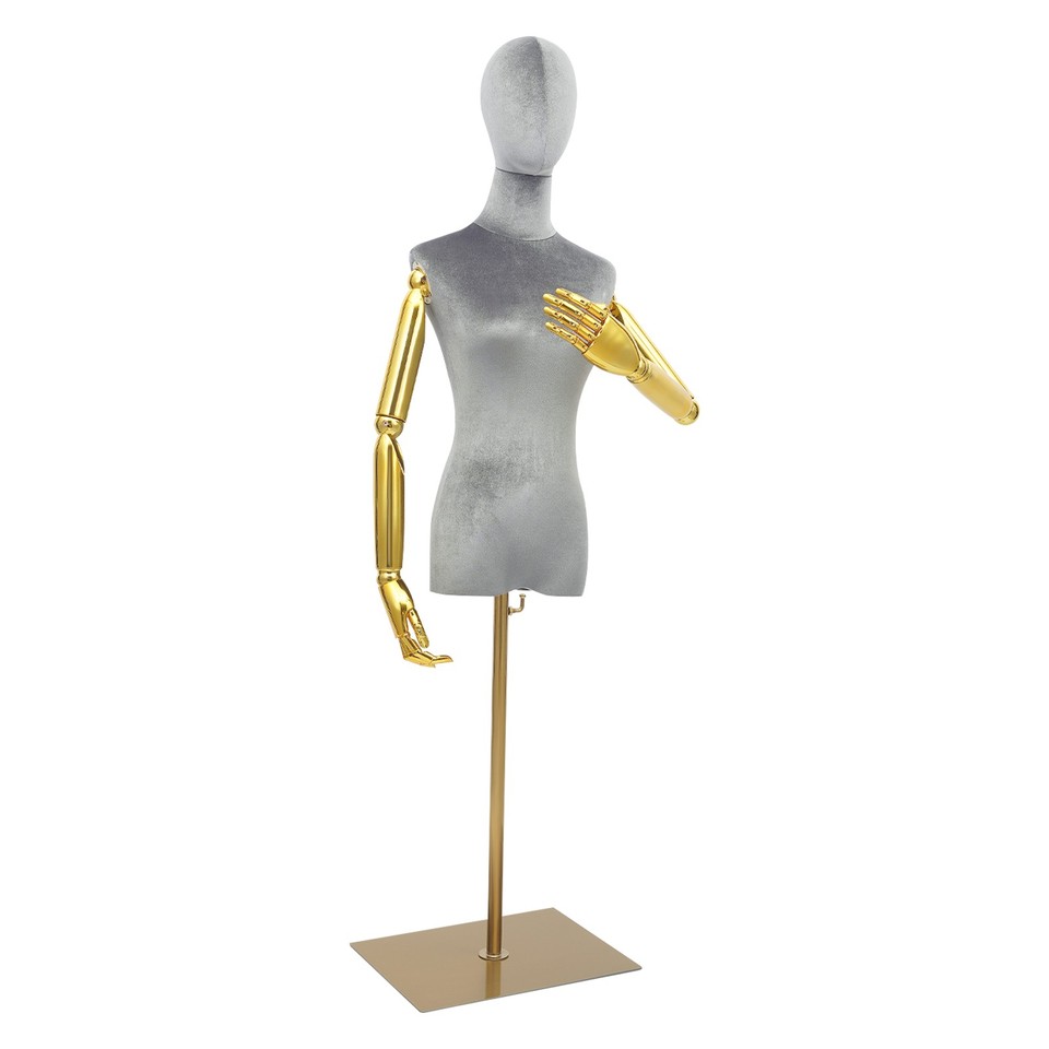 Height Adjustable Display Mannequin Body, Half Maniquin Body Display ...