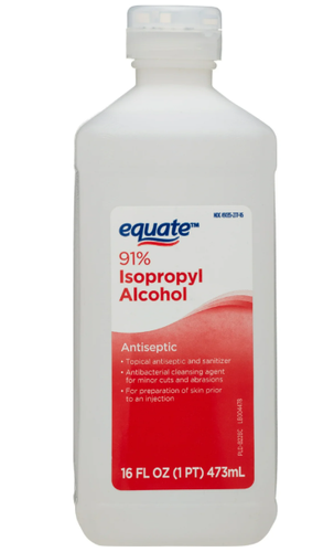 Equate 91% Isopropyl Alcohol Liquid Antiseptic, 16 fl oz | eBay