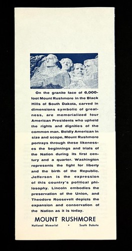 1965 Mount Rushmore National Memorial Park South Dakota Vintage Travel ...