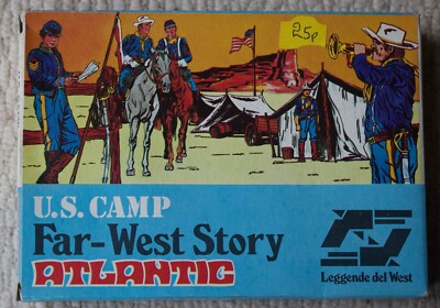 Atlantic Toy Soldiers Boxed scale ho 1/72 1107 us camp cavalry far west ...